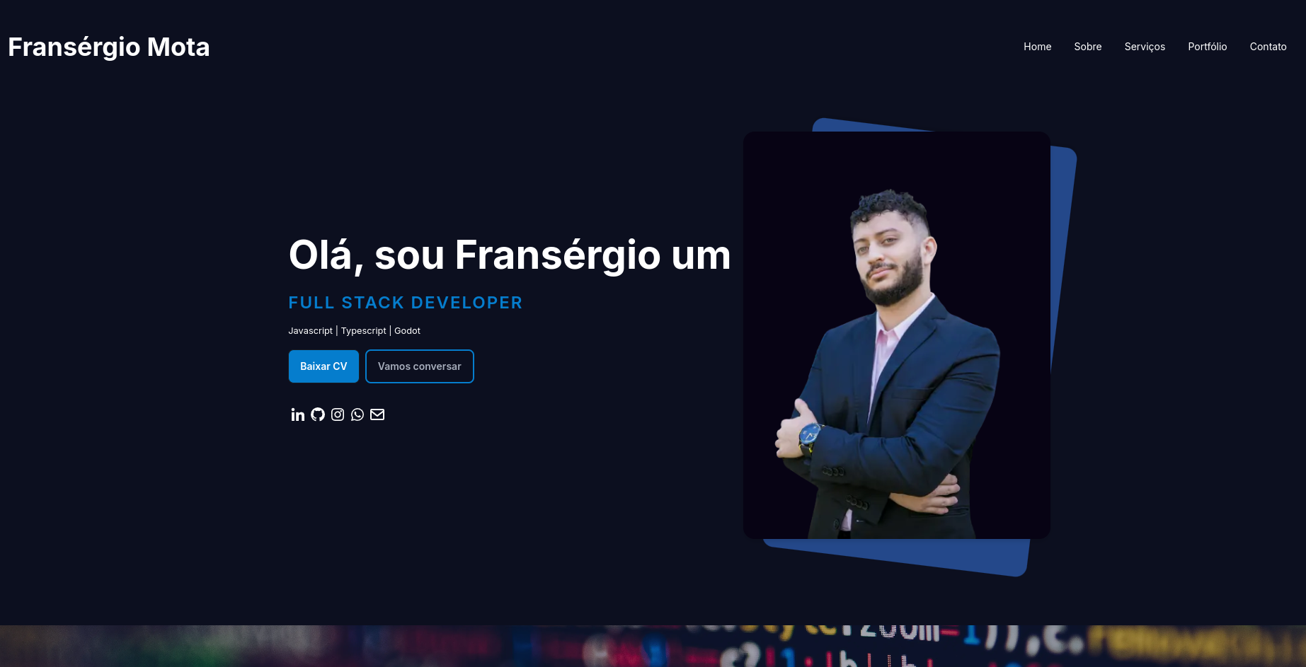 Fransérgio de Amorim Mota | Full Stack Developer | Game Developer